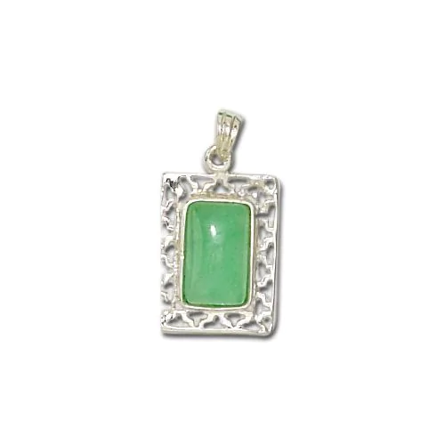 rectangular jade pendant